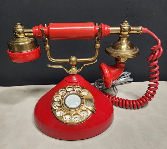 VINTAGE ROTARY DIAL French "Pillow Talk" Phone Red £30.41 - PicClick UK