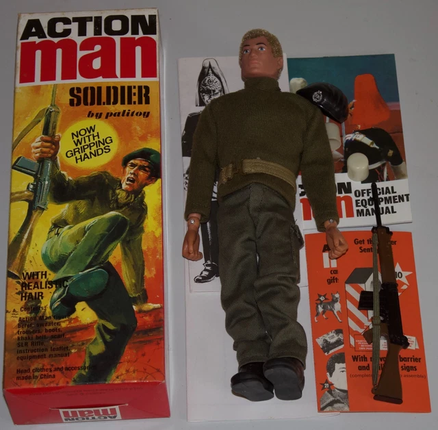 VINTAGE ACTION MAN 40th anniversary blonde hair soldier boxed £95.00 ...