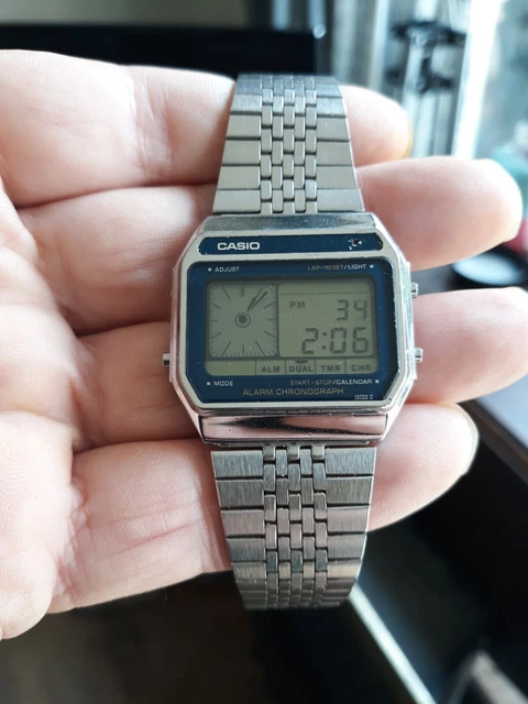 CASIO AX-210 VINTAGE 1983 Digital 4 Melody Alarm Watch Module 118 ...