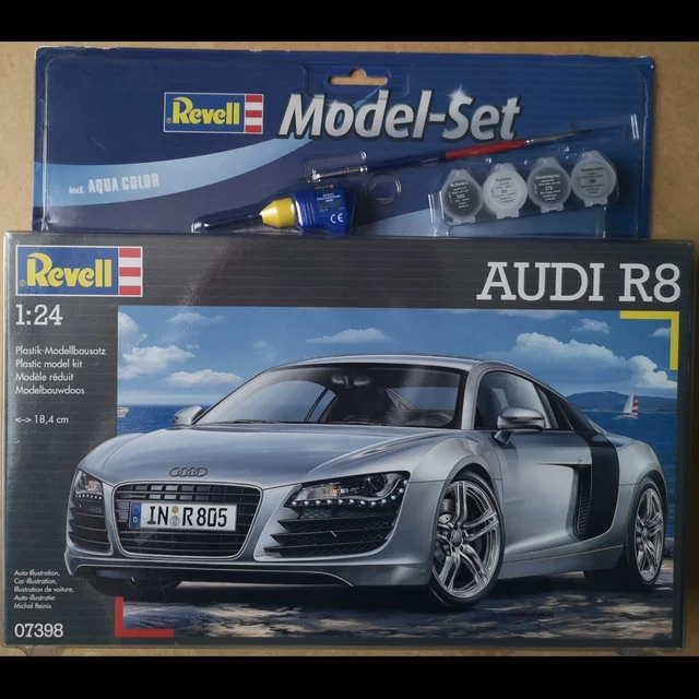 REVELL MODEL KIT 1:24 07398 Unopened Set Audi R8 Car Inc's Paints ...
