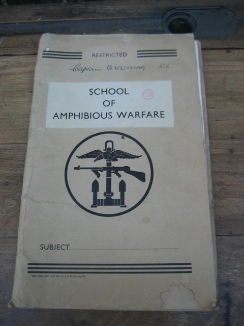 WW2 COMBINED OPERATIONS, School of Amphibious Warfare folder of ...