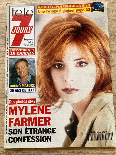 TÉLÉ 7 JOURS 4/10/1995; Mylène Farmer/ Bruno Masure/ Filles du Lido/ Dick Rivers EUR 7,50 ...