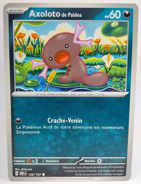 CARTE POKÉMON AXOLOTO de Paldea 126/197 EV3 Flammes Obsidiennes Fr EUR 1,80 - PicClick FR