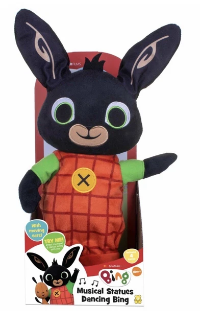 CBEEBIES BING MUSICAL Statues Dancing Bing Interactive Soft Toy NEW ...