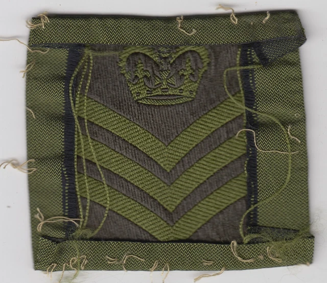 BRITISH ROYAL ARMY Staff Sergeant Rank Patch Badge Chevron Insignia OD ...