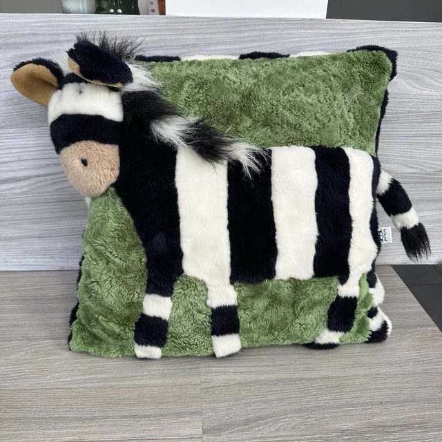 JELLYCAT ZEBRA PLUSH Cushion Pillow 42x48cm Retired Vintage Rare 1999 ...