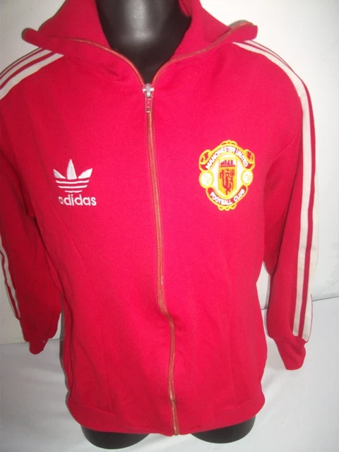 MANCHESTER UNITED ADIDAS Retro 1980's Track Jacket Large Boys £18.99 ...