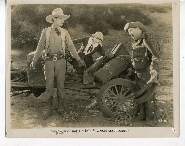 BAD MAN'S BLUFF-B-WESTERN-BUFFALO Bill, Jr-8x10-B&W-Promotional-Still £ ...