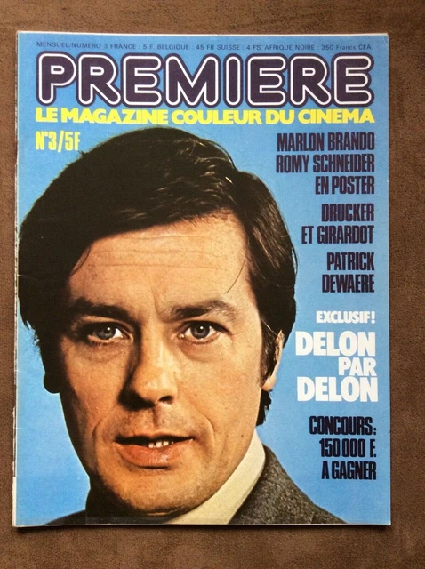 MAGAZINE DU CINÉMA Première N°3 Delon, Girardot, Drucker, Romy, Dewaere, 1977 EUR 10,00 ...