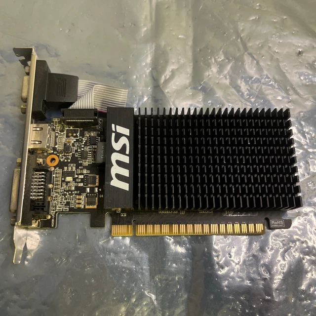 MSI GEFORCE GT 710B 1GB Graphics Card ,FULL ATX , VGA, HDMI, DVI £16.00 ...