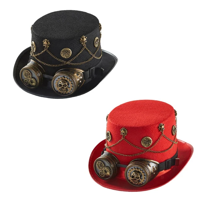 STEAMPUNK TOP HAT Dance Hat Gothic Adults Trendy Decorative Performance ...
