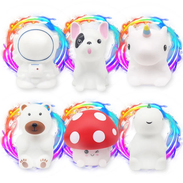 SQUISHY TOUCH LAMPS Colour Changing Night Light Kids Children Cute ...