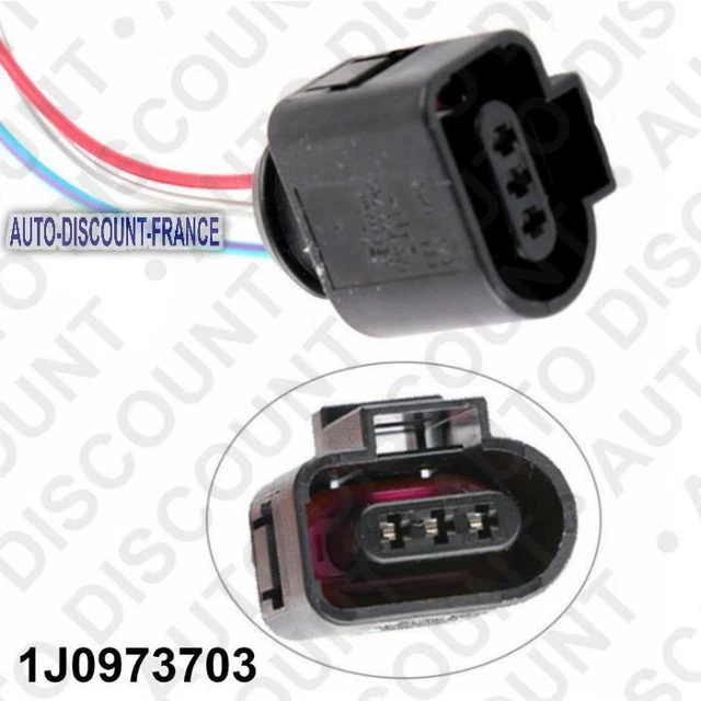 CONNECTEUR 3 BROCHES Câblé Plug 1J0973703 Arbre Cames Capteur pour Audi ...