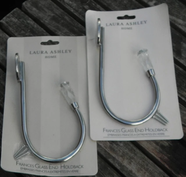 LAURA ASHLEY FRANCES Glass End Curtain Holdback/Tiebacks - 2 packs ...