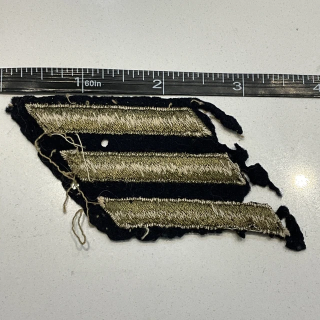 ORIGINAL WWII U.S. ARMY 3 SERVICE STRIPE ON FELT FOR UNIFORM SLEEVE WW2 ...