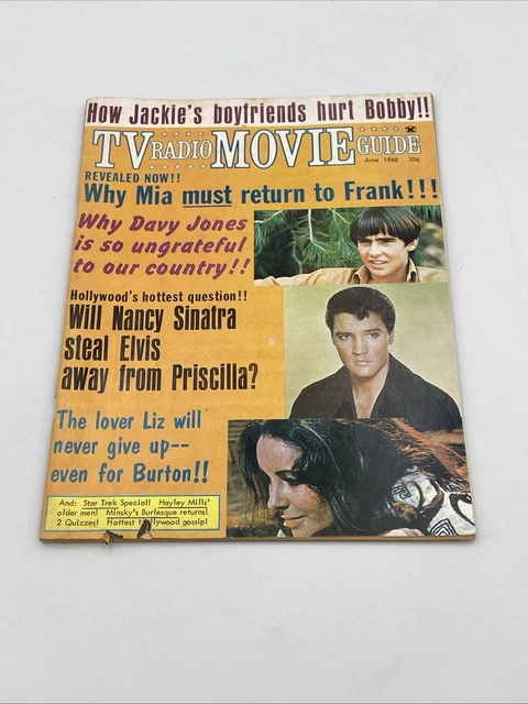 RARE JUNE 1968 TV RADIO MOVIE GUIDE MAGAZINE -Nancy Sinatra Steal ELVIS ...