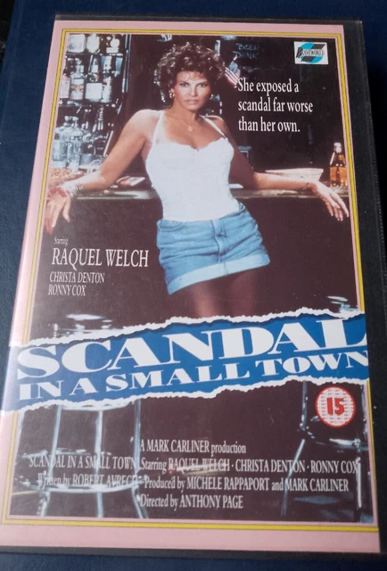 SCANDAL IN A Small Town Timecoded VHS Tape Rare Big Box Stars Raquel ...
