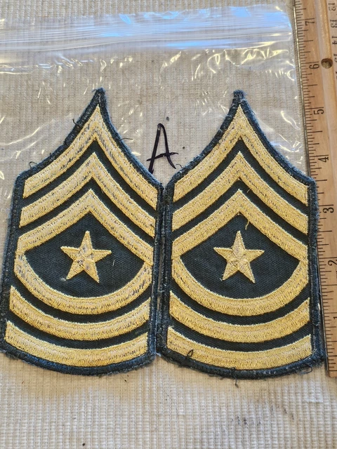 1960S 70S US Army Vietnam Cold War SNCO Chevron Sgt Maj Patch Lot L@@K ...