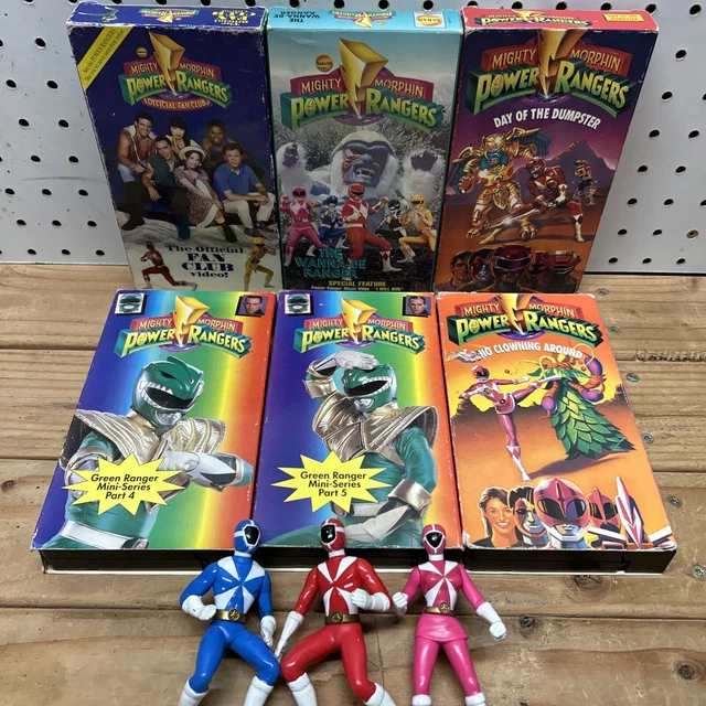 MIGHTY MORPHIN POWER rangers vhs Lot 6 Tapes And 3 Action Figures £29. ...