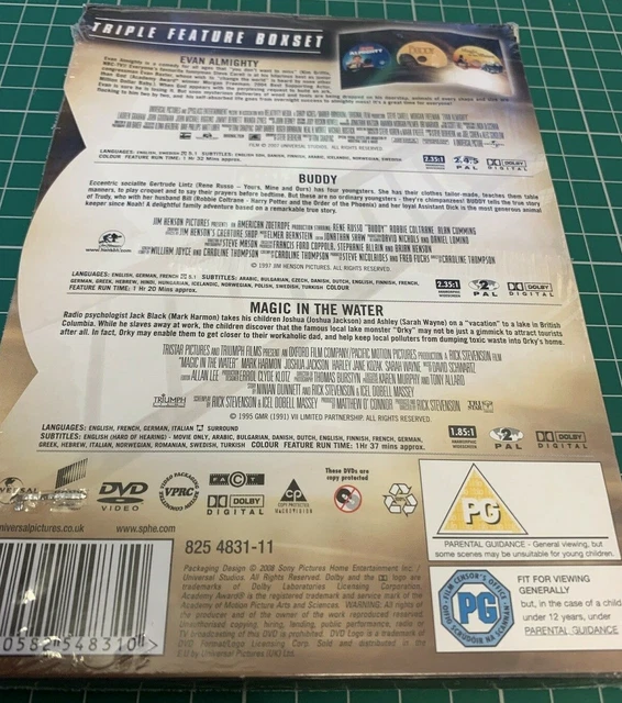 EVAN ALMIGHTY AND Buddy and Magic In The Water 3 Disc DVD New and ...