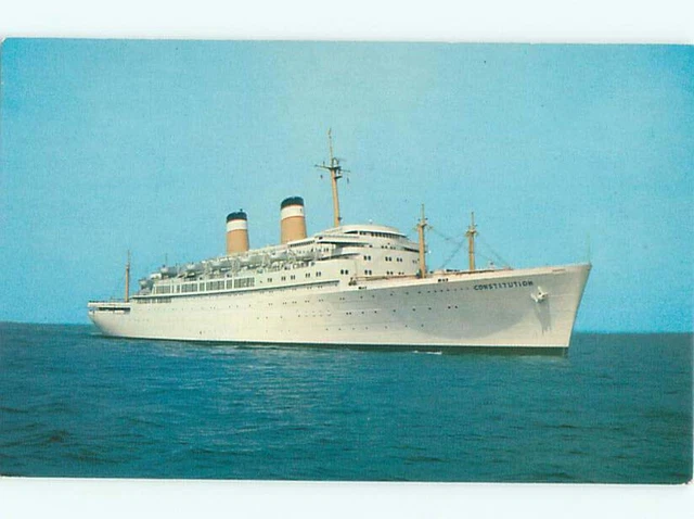 1960'S BOAT SCENE The SS Constitution Cruise Ship Boat AF3936 $2.70 ...