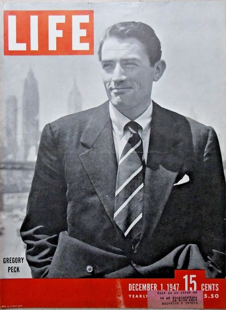 1947 VINTAGE MAGAZINE Cover Page Actor Gregory Peck $10.50 - PicClick