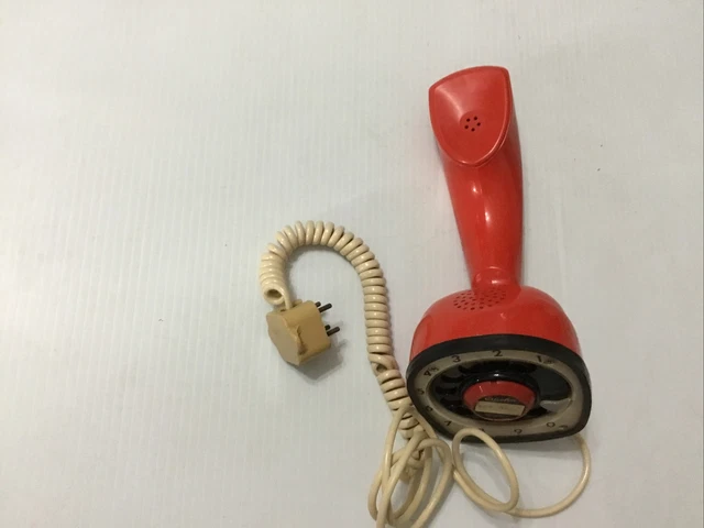 VINTAGE ERICOFON ROTARY Dial Red Cobra Telephone 4 Prong Plug Works £48 ...