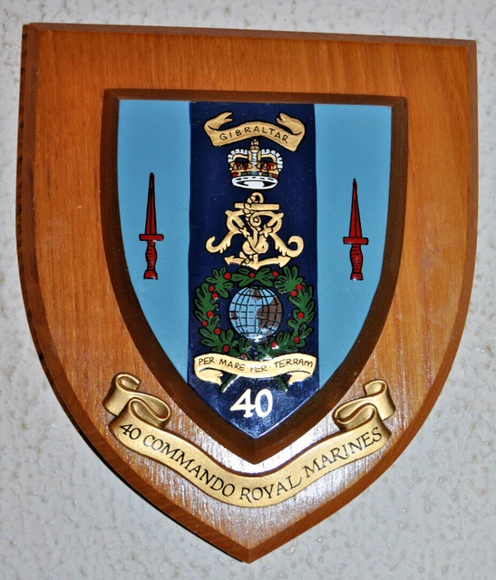 40 COMMANDO ROYAL Marines shield plaque crest RM £32.00 - PicClick UK