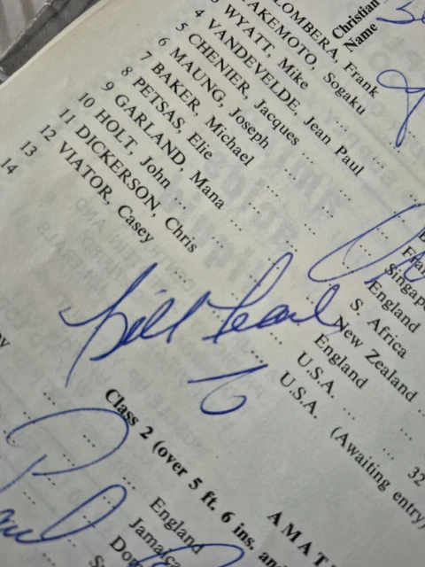 SIGNED BY BILL Pearl NABBA Mr Universe 1971 Bodybuilding Contest ...