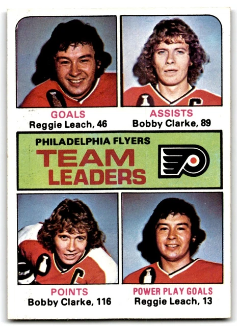 BOBBY CLARKE REGGIE Leach 1975-76 Topps Leaders #325 Philadelphia ...