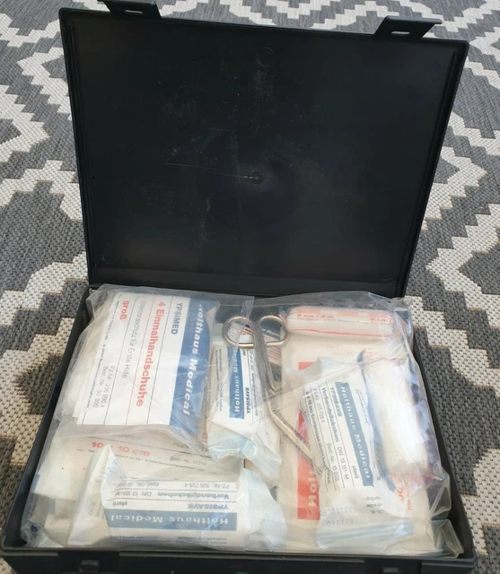 VINTAGE BMW 'WEST Germany' Genuine Origin First Aid Box. Complete Kit ...