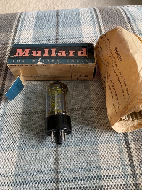 VINTAGE MULLARD GZ34 Rectifier Tube Valve Fully working and original ...