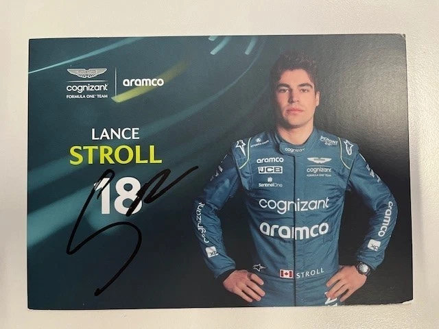 LANCE STROLL AUTOGRAMM Karte autograph card signed Aston Martin F1 EUR ...