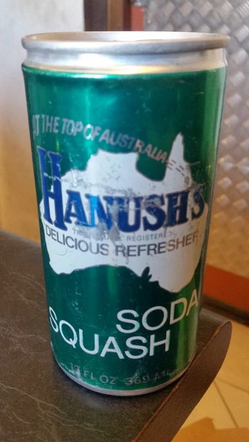 RARE VINTAGE HANUSHS soda squash cairns soft drink can $271.00 ...