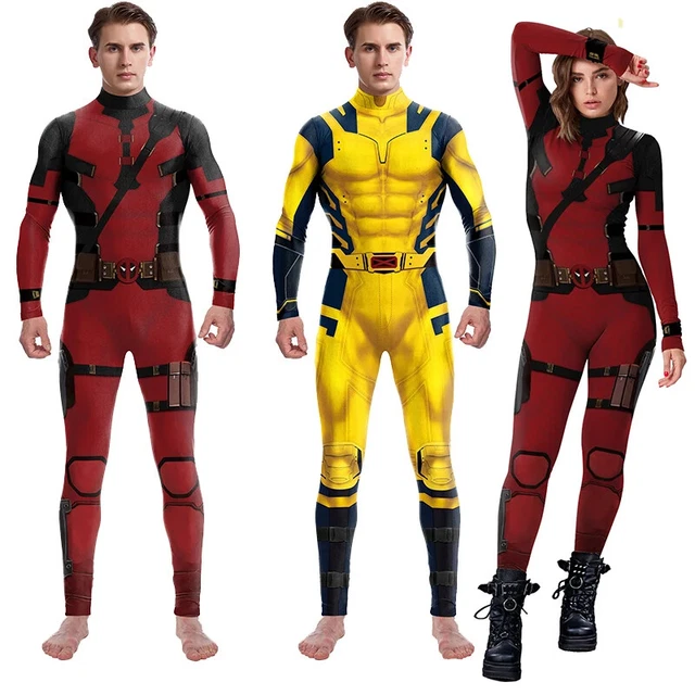 SUPERHERO WOLVERINE DEADPOOL Cosplay Jumpsuit Wolverine Costume Men Women Outfit £23.99 ...