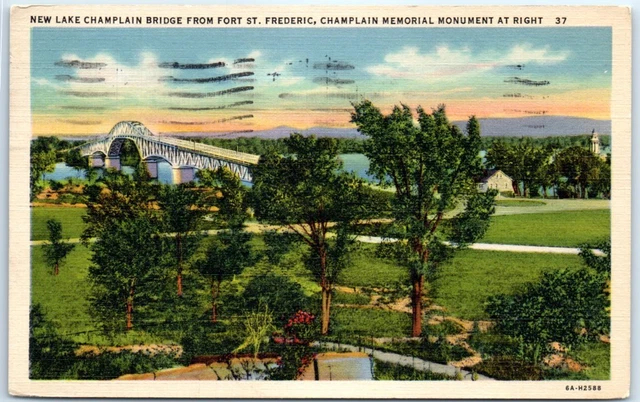 NEW LAKE CHAMPLAIN Bridge From Fort St. Frederic - Crown Point, New ...