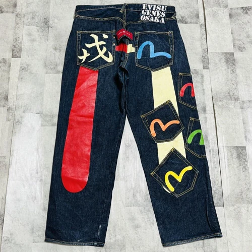 [RARE] EVISU MANY Pockets 36 Daikoku Big Seagull Jeans W36 LTD Made in JAPAN EUR 540,74 ...