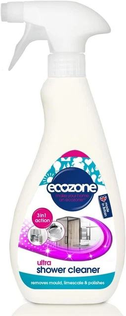 ECOZONE ULTRA SHOWER Cleaner, 3-in-1 Anti-Bacterial De-Scaler & Anti ...