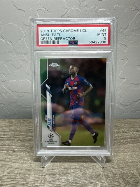 2019-20 TOPPS CHROME UEFA Champions League Ansu Fati recrue verte RC/99 PSA 9 EUR 0,91 - PicClick FR