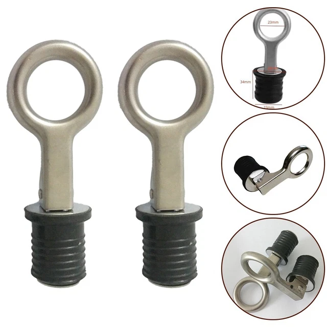 BOAT HULL DRAIN Plug Rubber and Stainless Steel Material Easy ...