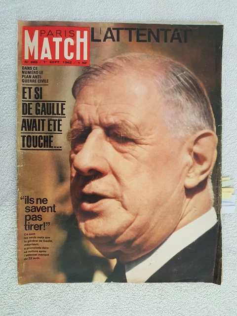 PARIS MATCH N°699 01/09/1962 De Gaulle Kennedy Gottvalles Mur De Berlin ...