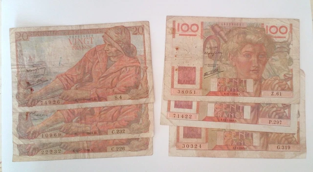 FRANCE LOT DE 6 billets Banque de France EUR 12,00 - PicClick FR