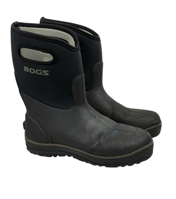 BOGS MEN'S CLASSIC Ultra Mid insulated waterproof boots US 12 Black Neo ...