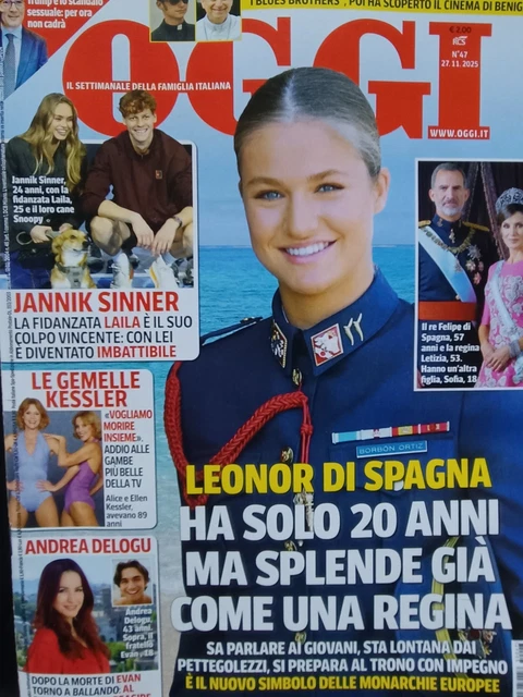 OGGI 2025 47.LEONOR di Spagna,Ronn Moss,Andrea Delogu,Fabio Fognini,J ...