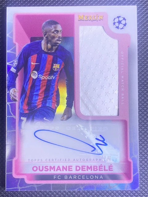 2022-23 TOPPS MERLIN Ousmane Dembele Autograph Issue Patch Fc Barcelona ...