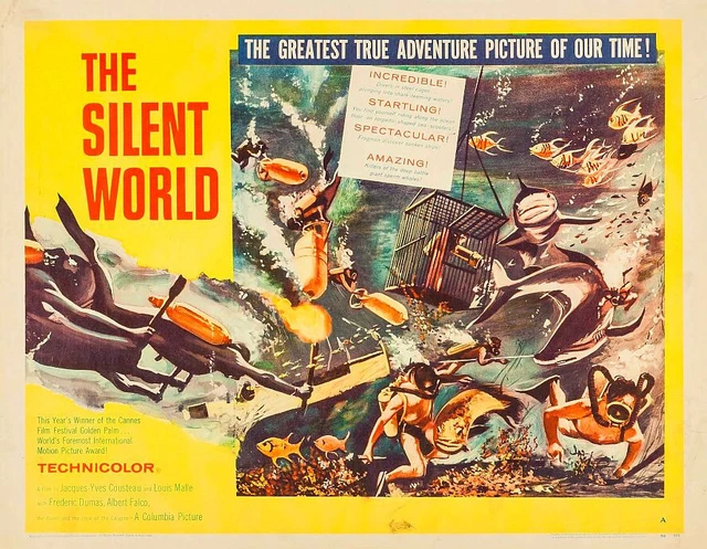 AFFICHE / POSTER # B J-Y Cousteau "Le monde du silence / The Silent ...