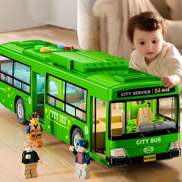 EDUCATIONAL PLAY VEHICLES Toy Interactive Electric City Bus Toy for ...
