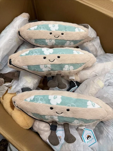JELLYCAT AMUSEABLES SURFBOARD Soft Toy - NEW 2025 Summer Sports Plush ...