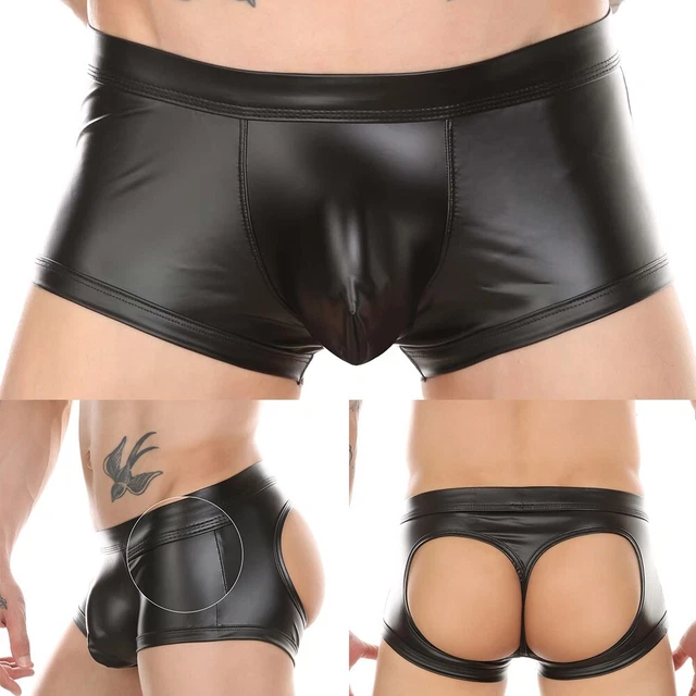 BOXER HOMME COULEUR unie slips avec sac gonfl aspect humide et entrejambe EUR 12,49 - PicClick FR