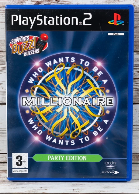 BUZZ PS2 CONTROLLERS & Millionaire Party Game Quiz Bundle Playstation 2 ...